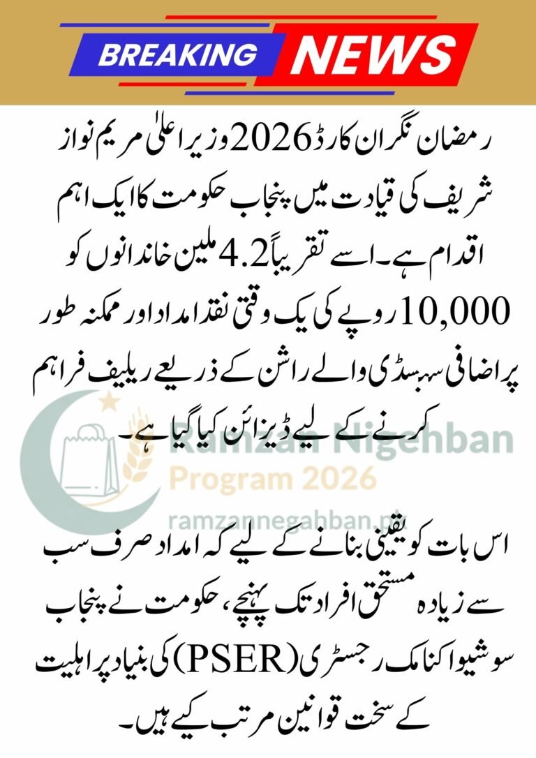 Eligibility Criteria for Ramzan Nigehban Card 2026: Complete & Updated ...